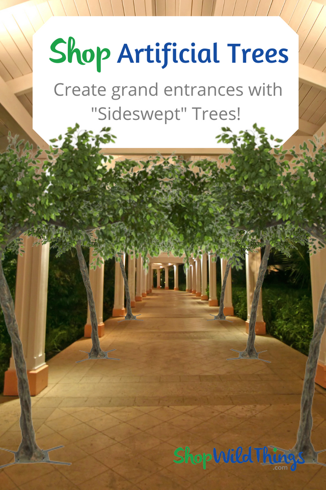 Green Artificial Tree Sideways|Decorative Event Trees at ShopWildThings.com