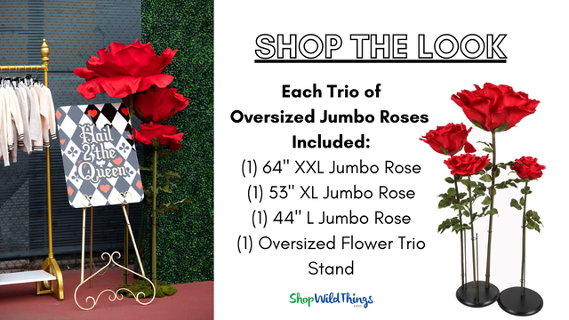 Giant Roses for Parties | Jumbo Floral Accents | ShopWildThings.com