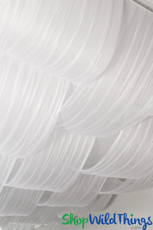 Pleated Tulle Clouds Ceiling Drape | ShopWildThings.com