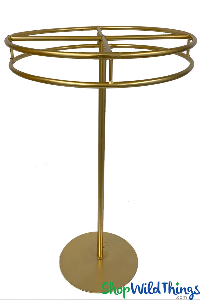 Floral Riser & Centerpiece Stand, 30" Gold Floor or Tabletop Circle ...