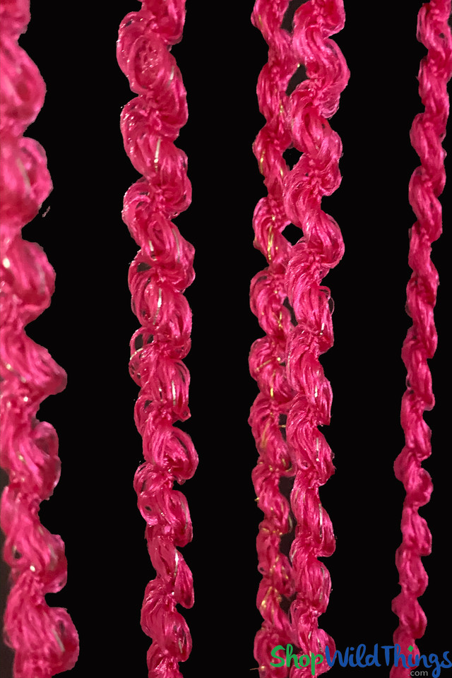 Hot Pink Braided Fringe Curtain | 38"W x 6' 10"L | ShopWildThings.com