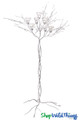 Matte Silver Metal Candle Tree, 7 Cups, 44" Tall | ShopWildThings.com