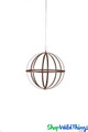 Brown Iron Circle Sphere Folds Flat 12 inches