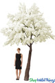 Artificial 14' Tall Cream White Flowering Dogwood Tree | ShopWildThings.com