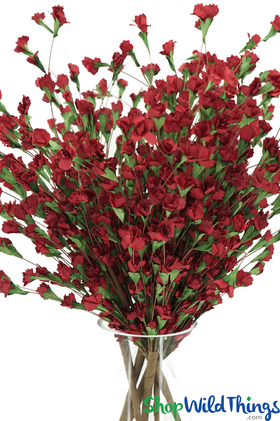 Cherry Red Flower Spray 20" Tall |ShopWildThings.com