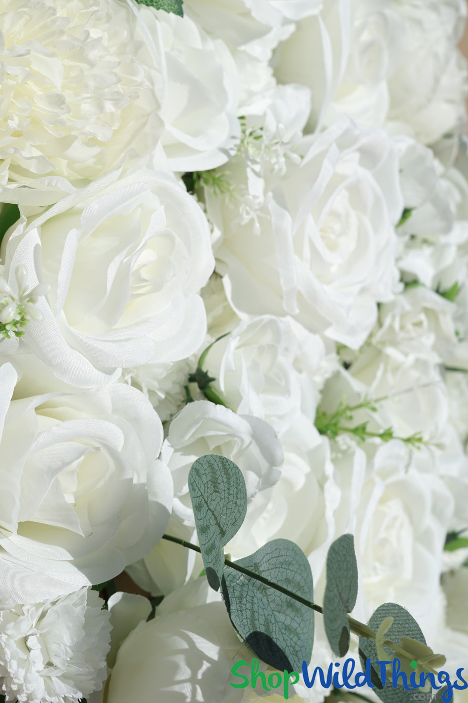 Super Premium White Floral Mix Backdrop Panel | ShopWildThings.com