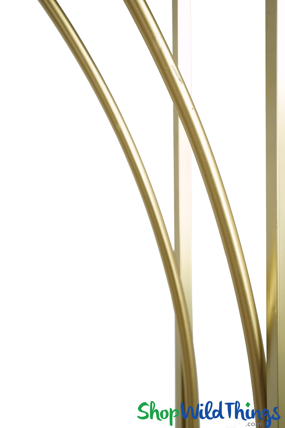 Double Backdrop Round and Square Gold Metal Arch - 7.5' H x 7.5 W ...