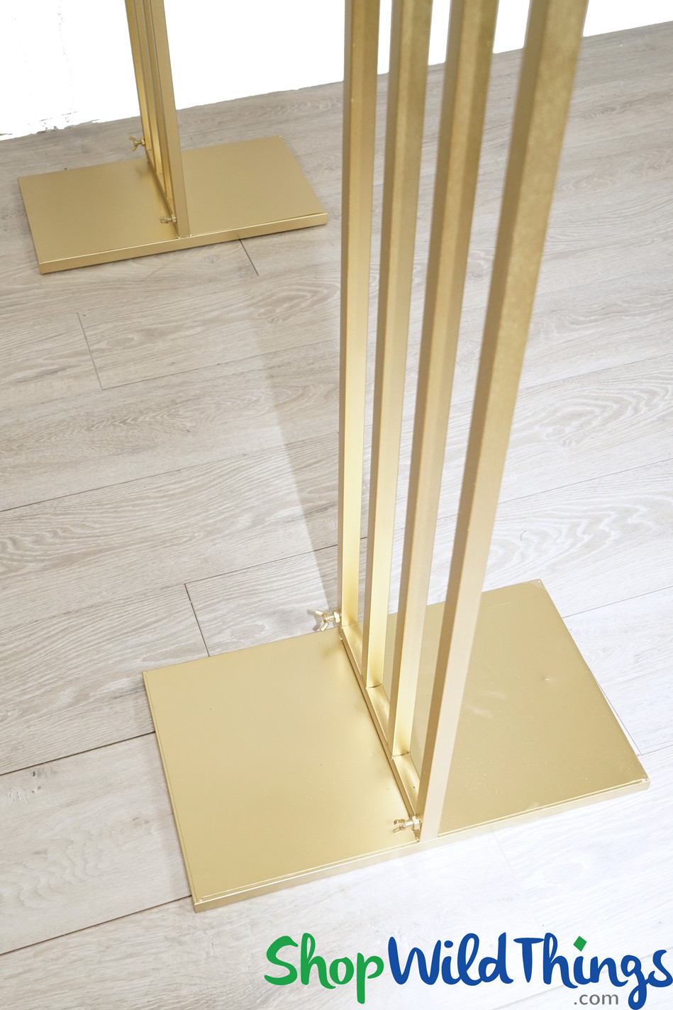 Gold Metal Rectangle Arbor Backdrop 7' Tall - Wedding Arch