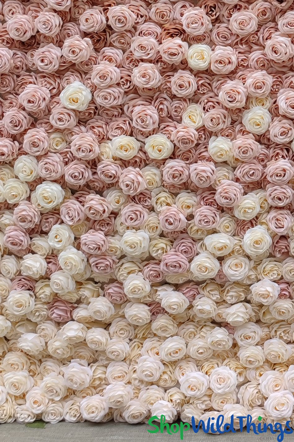 Super Premium Blush Pink Ombre Flower Wall Fabric Backed 8' x8 ...