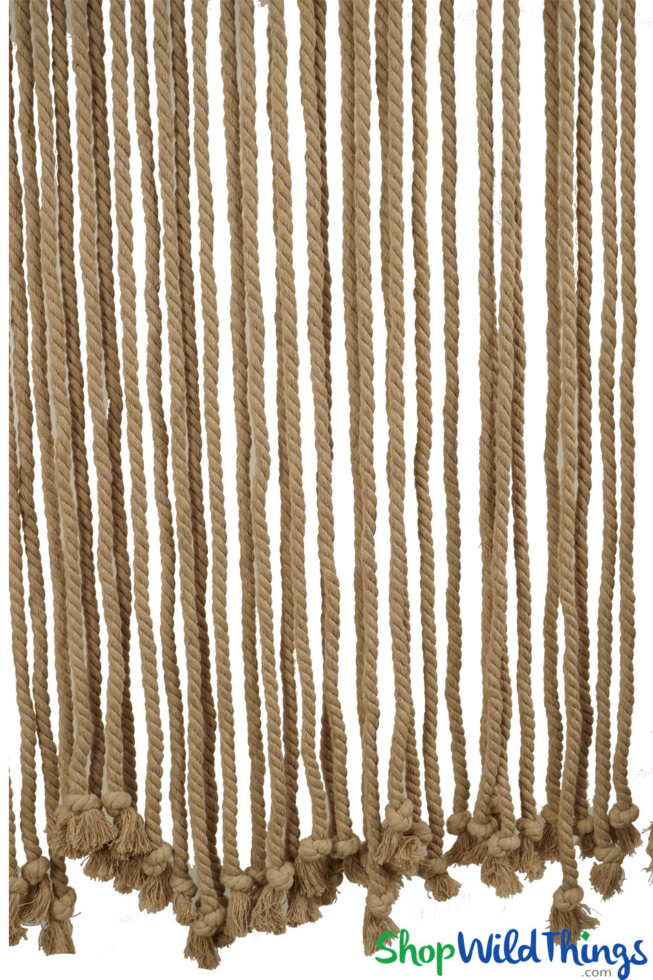 Beige Brown Cotton Rope String Curtain "Natural" 60 Strands