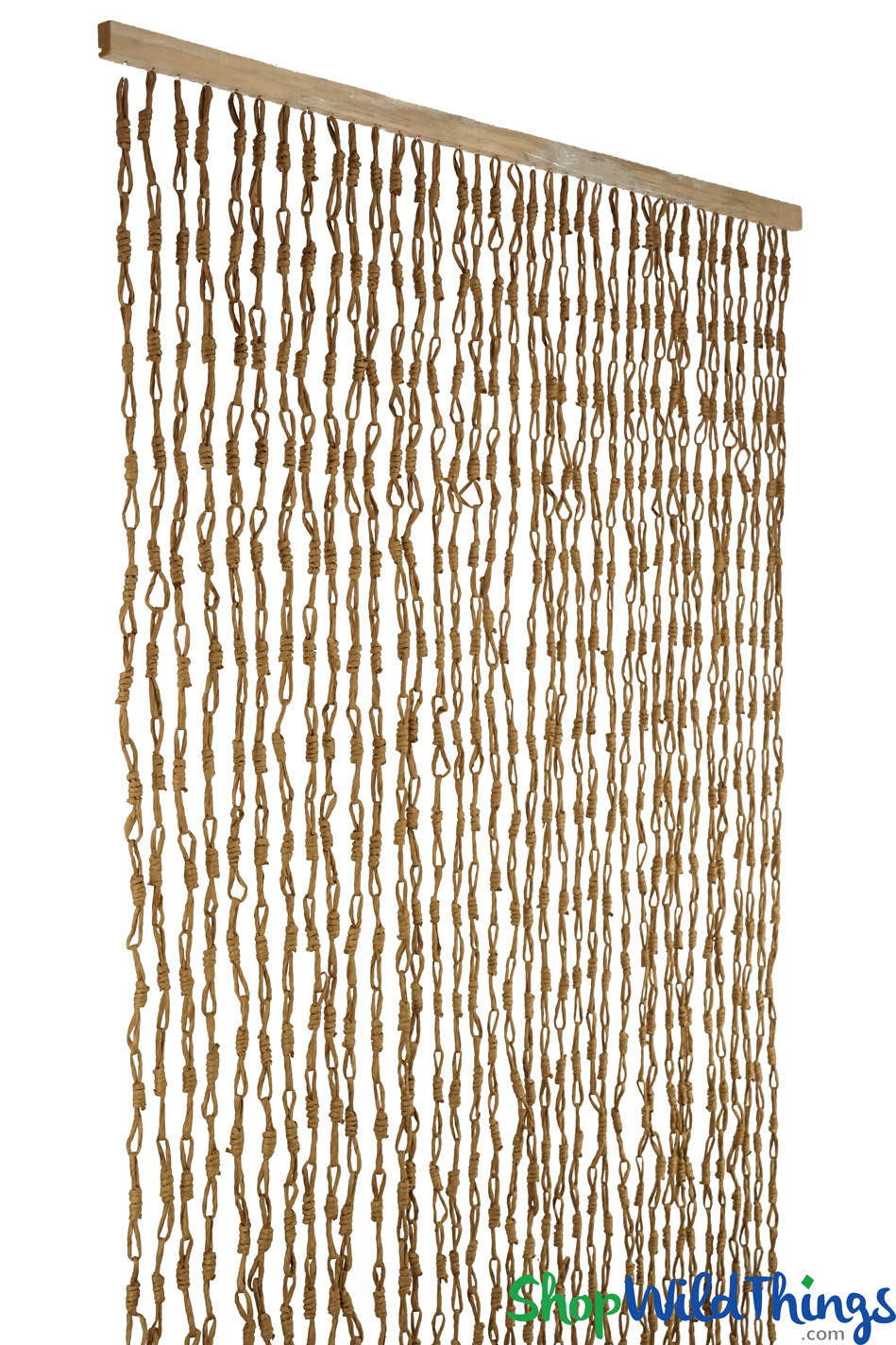Bohemian Rustic Brown Paper Raffia Natural Rope Curtain, 36 Strands ...