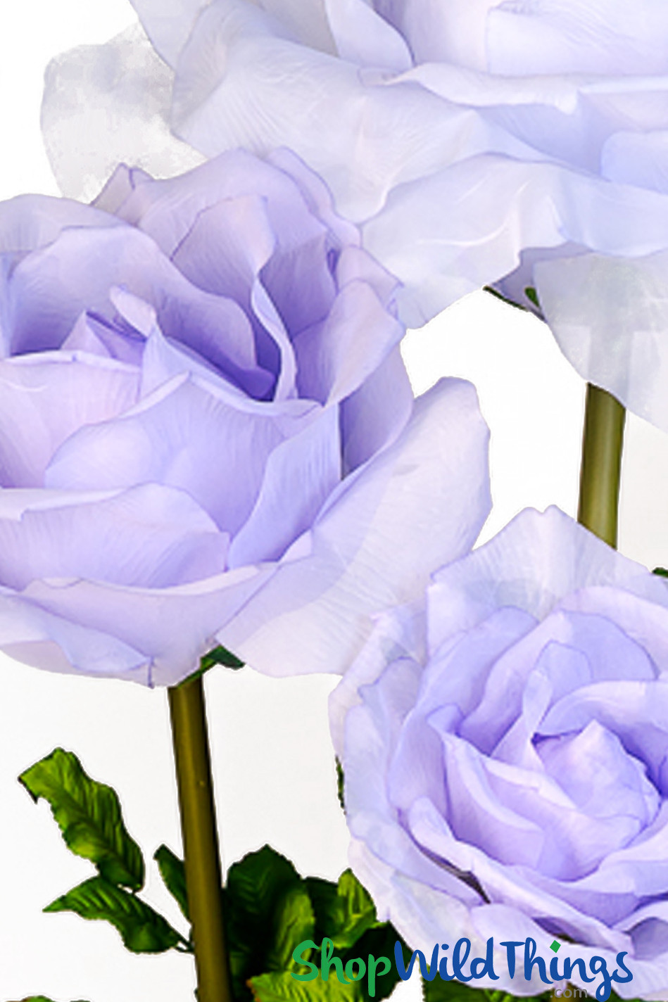 Huge Light Purple Oversized Sheer Ethereal Voile Rose Flowers 44"H ...