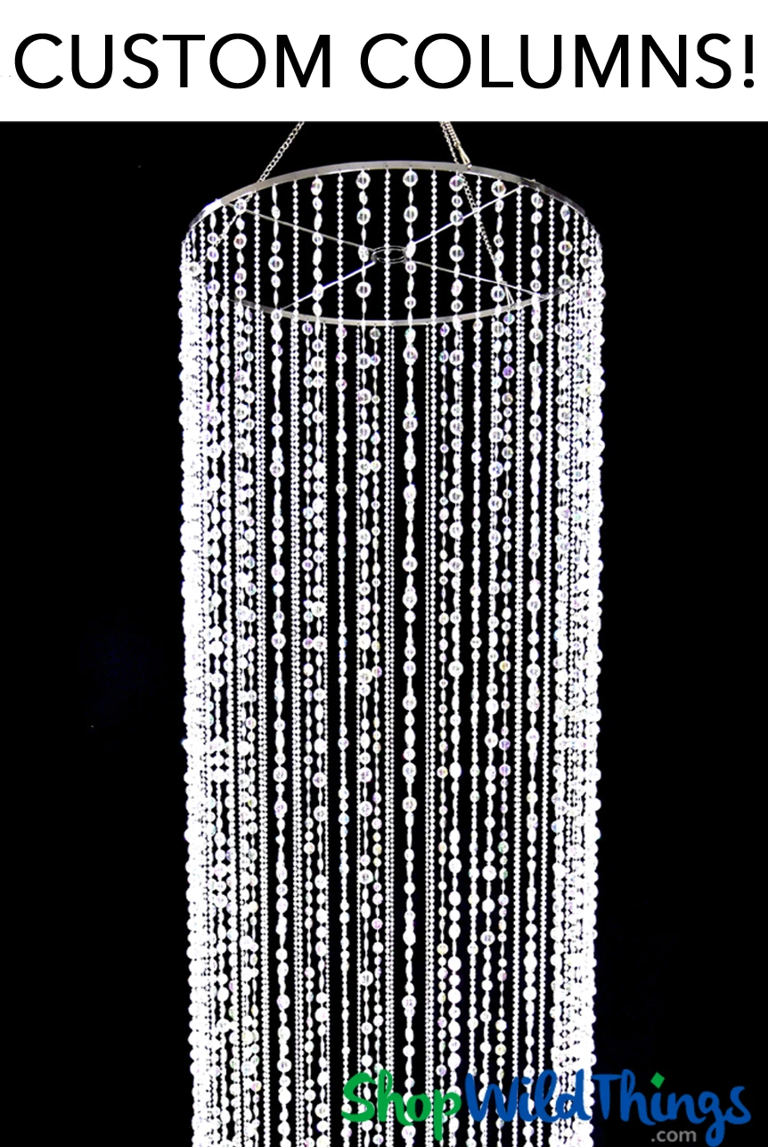 Custom String Columns - Hanging Fabric Fringe Decor