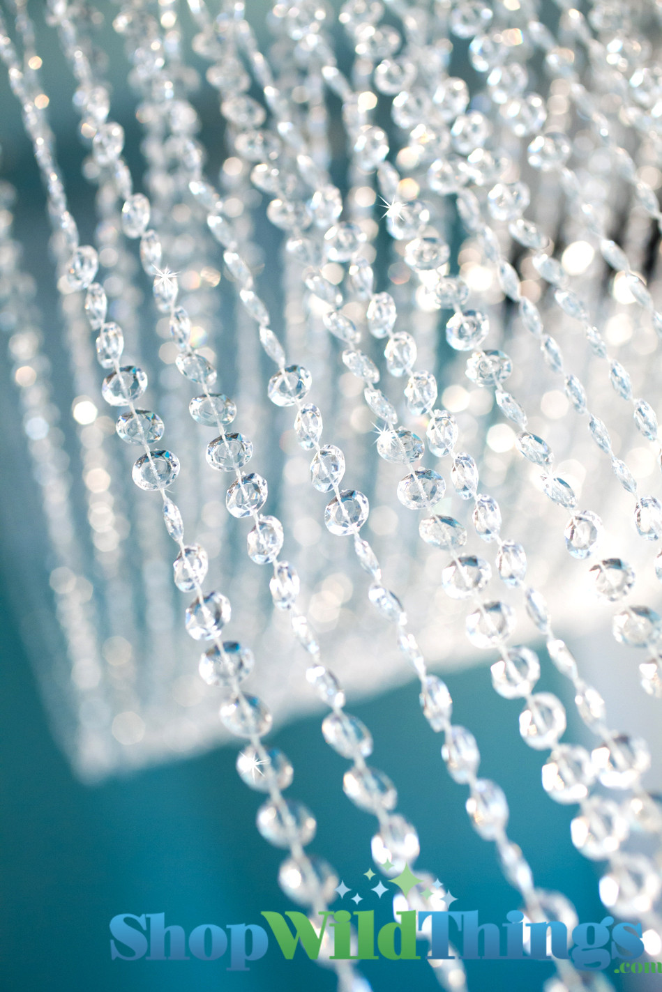 Crystal Beaded Curtains Clear Diamond Beads 5 Size Options