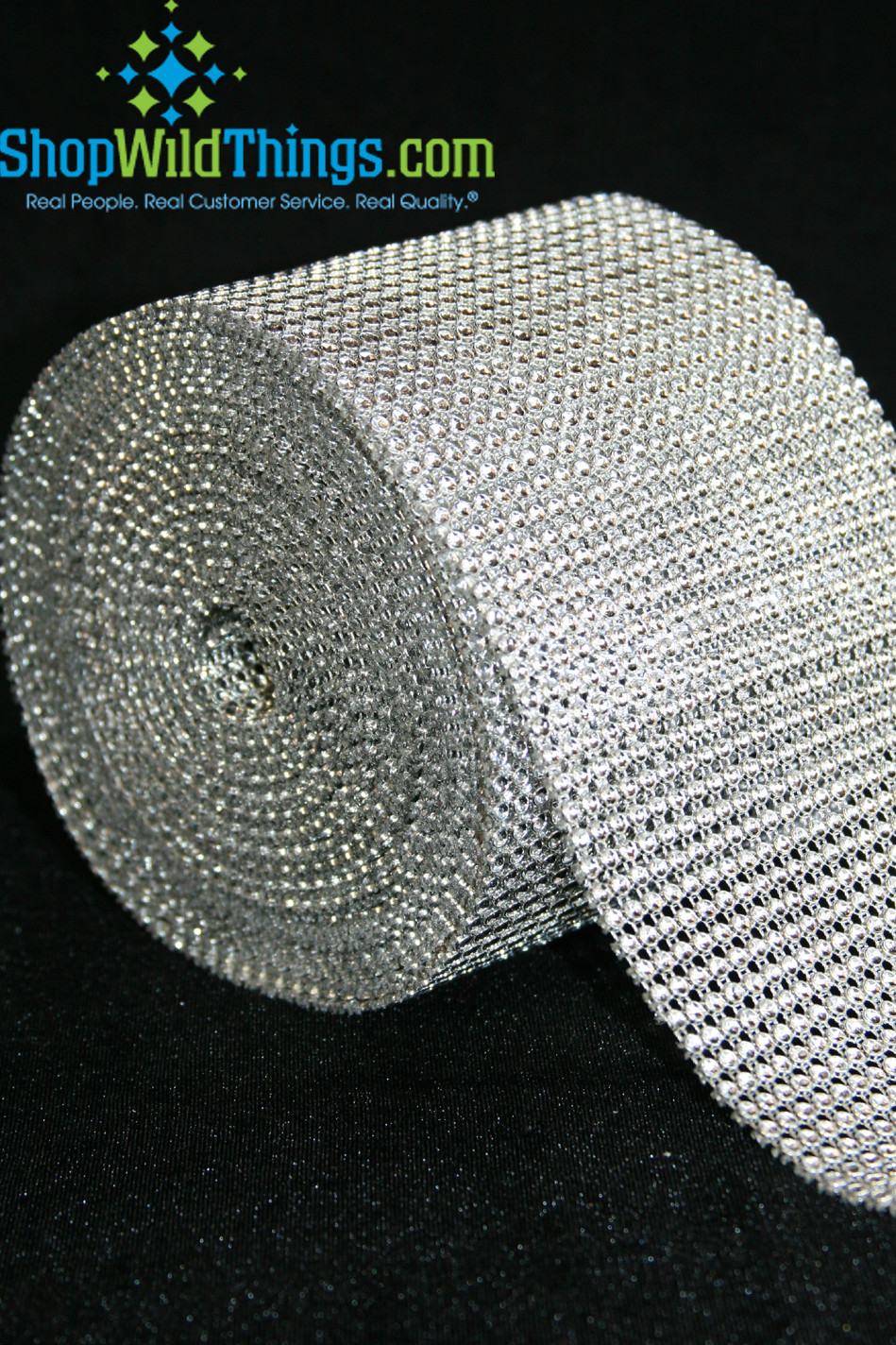 Diamond Wrap Rolls Silver - 4" Wide x 30 ft Long! Trimmable!