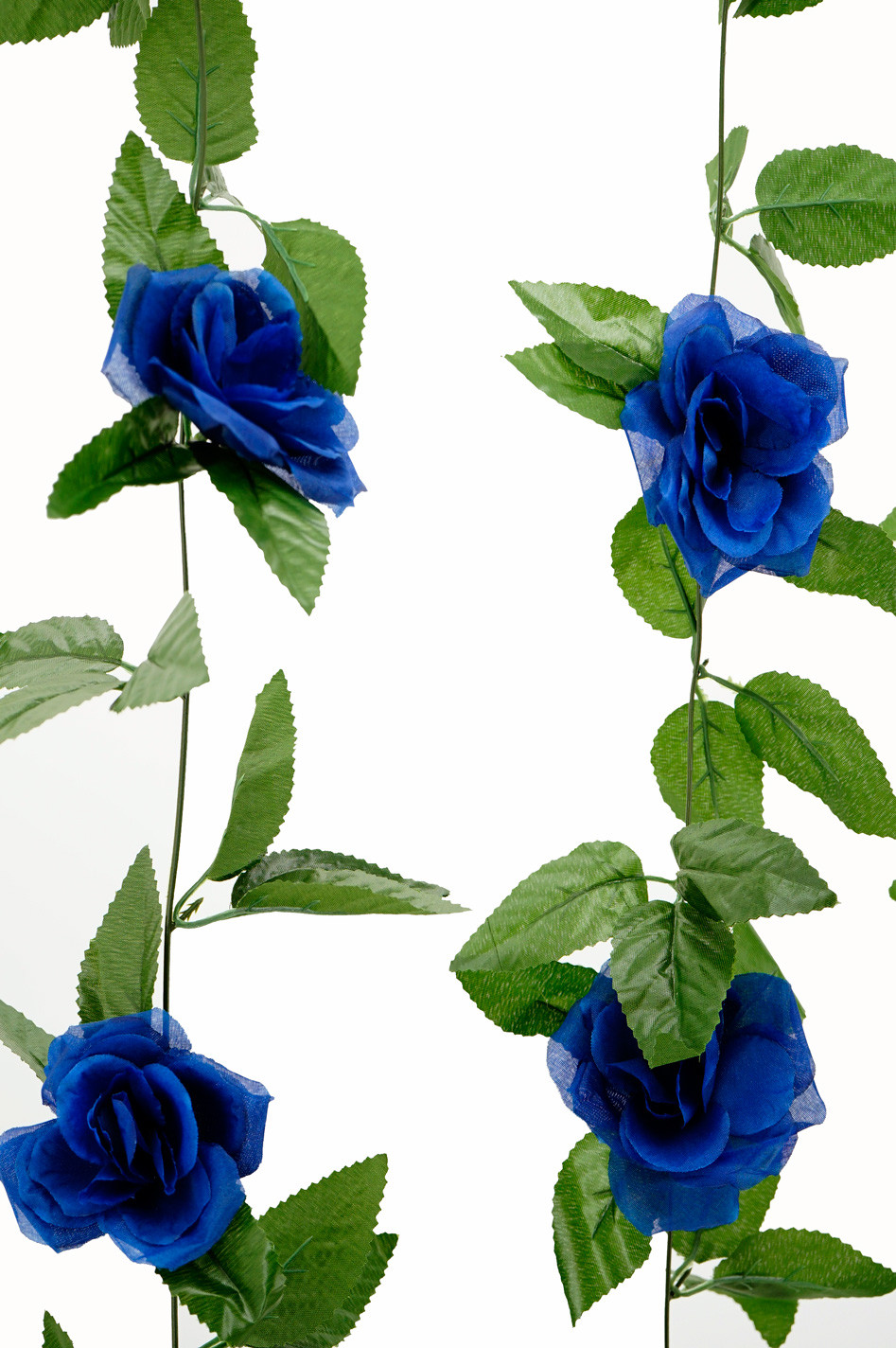 Royal Blue Silk Rose Garland, 8' - ShopWildThings.com