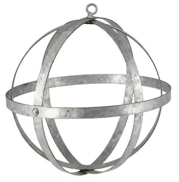 Decorative Metal Garden Sphere | 8" Hanging Art Balls | ShopWildThings.com