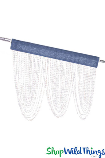 Crystal Beaded Window Swag | 42"W x 20"L | ShopWildThings.com