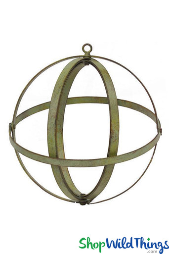 Metal Garden Sphere, Hanging Floral Frame | Indoor/Outdoor Folding Ball ...