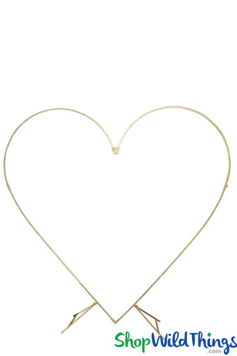 8Ft Tall Gold Heart Arch Frame | Freestanding Geometric Arbor ...