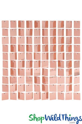 Rose Gold Square Sequin Shimmer Spangle Panels 11 7/8" Square ...