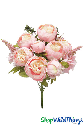 19" Deluxe Pink Mixed Flower Bouquet | ShopWildThings.com