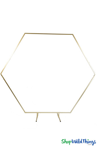 Gold Hexagon Geometric 7' Tall Wedding & Event Arch