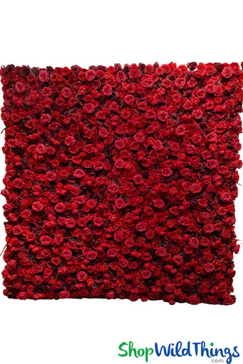 Premium Red Rose Floral Backdrop Wall 8x8' | ShopWildThings.com