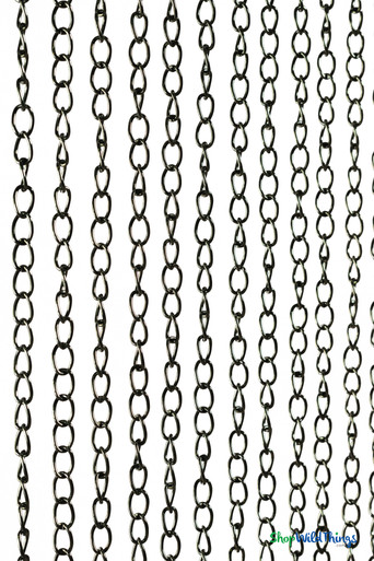 Aluminum Metal Chain Curtain Backdrop Gunmetal Green - 3ft x 6.5ft ...