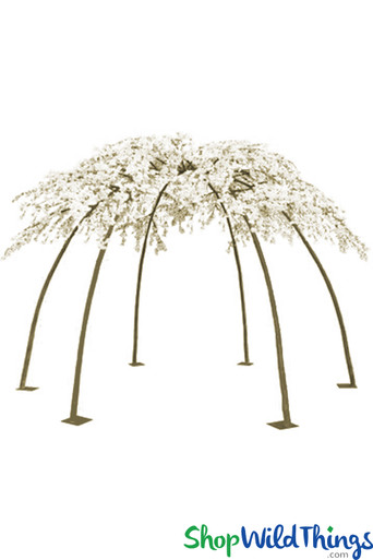 Ivory Cherry Blossom Floral Canopy Gazebo Structure Tree, 8.5' Tall ...