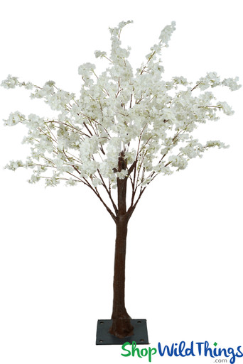 Artificial White 6 Foot Flowering Trees | ShopWildThings.com