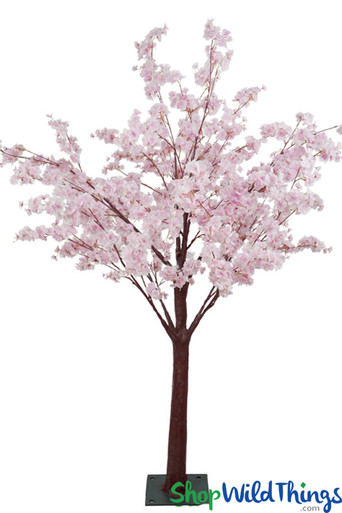 Pink and White Artificial 6 Foot Flowering Life-size Trees