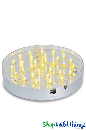 Warm White E-Maxi Illuminator 8" LED Light Disc Centerpiece Lighting