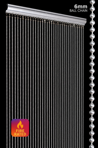 Regular Density Steel Ball Chain Beaded Curtain Nickel 8mm - Real Metal ...
