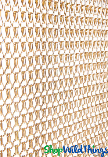 Gold Chain Metal Aluminum Curtain - ShopWildThings.com
