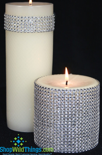 Diamond Wrap Rolls Silver - 4" Wide x 30 ft Long! Trimmable!