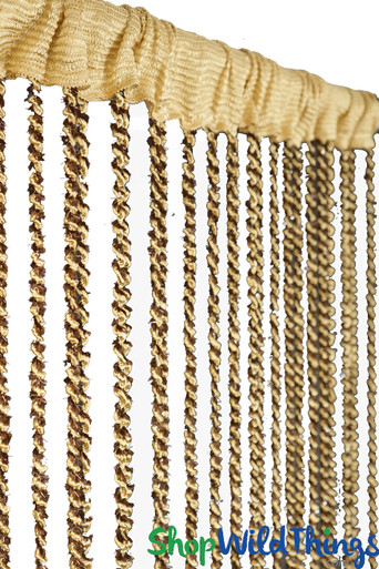 Multi-Brown Braided Fringe Curtain | 3' 2" W x 7' L | ShopWildThings.com