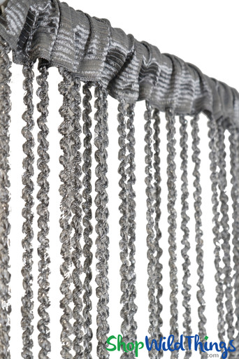 Dark Gray Braided Fringe Curtain | 3' 2" W x 6.5' L | ShopWildThings.com