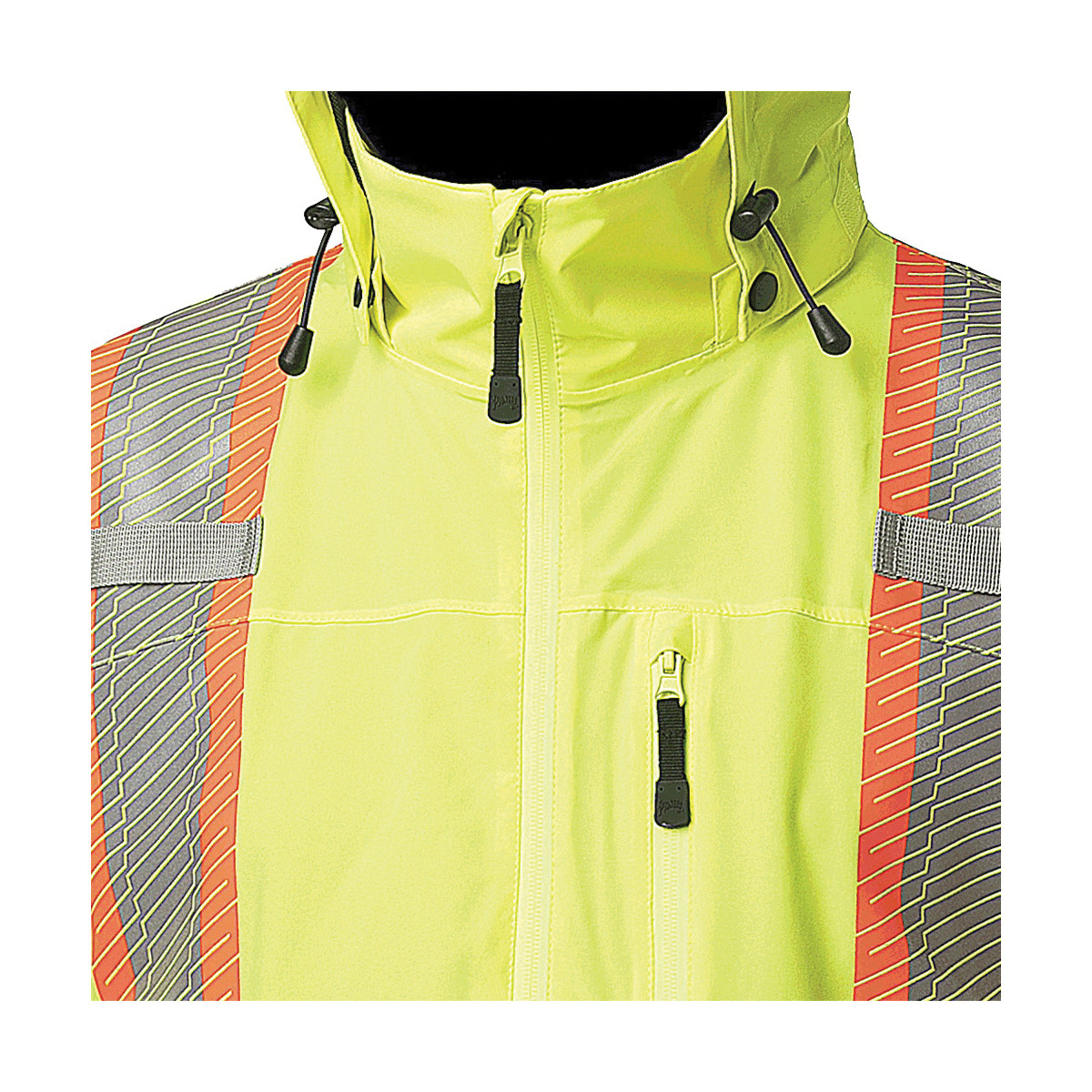 JACKET SAF HI-VIZ YEL FABRIC WTR 2XL