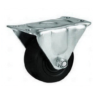 WHEEL CASTER 660LB 6IN 2IN HARD RBR BK