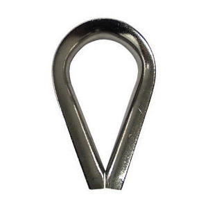 THIMBLE CBL 1/4IN SST CHAIN AND RGNG