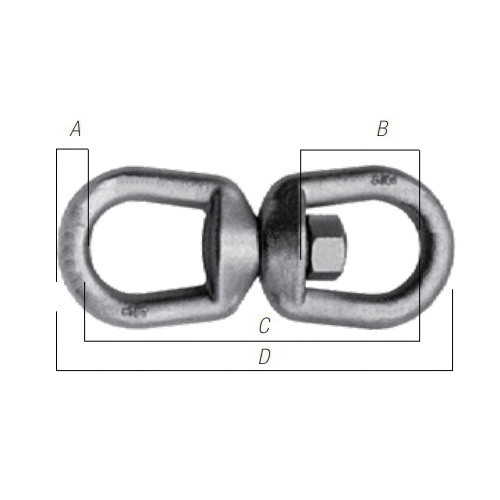 SWIVEL CHAIN 850 LB WORKING/4250 LB ULT