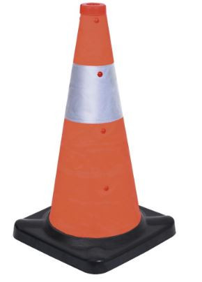 CONE SAF 18IN HI-VIZ ORN 2 NYL 4IN RBR