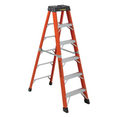 6FT TYPE 1AA FIBERGLASS STEPS ORANGE RAILS, FEA6806-AA - Western ...