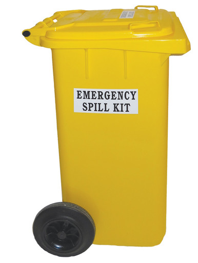 150 L (MEDIUM) YELLOW MOBILE BIN - UNIVERSAL SPILL KIT, PSP700-015 ...