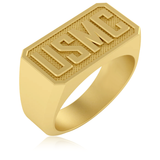 USN US Navy Rank Insignia Signet Ring