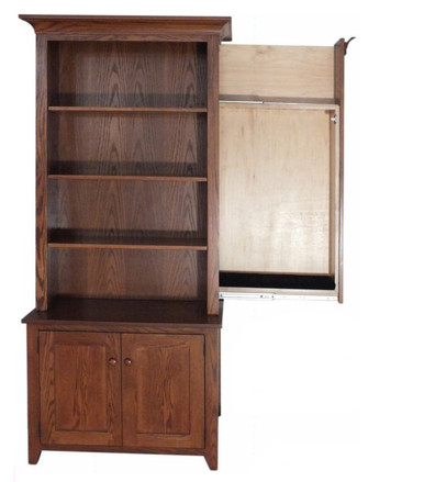 Bookcase w/ Hidden Gun Cabinet II - Cherry Valley Furniture