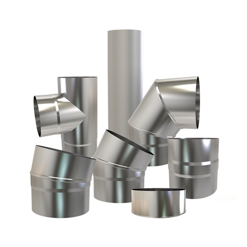 Kachelpijpen enkelwandig RVS