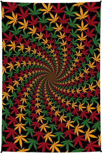 3D Rasta Leaf Mini Tapestry - Aaron's Alley
