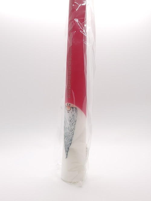 Advent Candle, Tall Nisse with Beard - White and red, 4.5x39cm ...